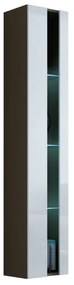 Vitrína Zigo New 180, Osvětlení: osvětlení LED RGB - barevné, Barva: černý / wotan
