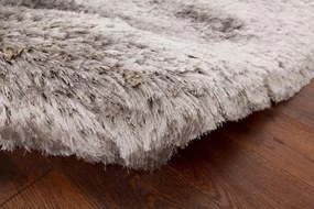 Koberec Plush Shaggy stříbrný