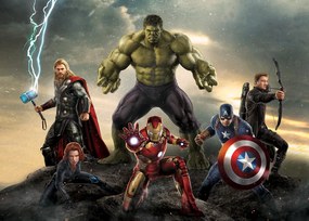 Dětská vliesová fototapeta na zed' Marvel Avengers Připraveni k Bitvě, Disney | 360 x 270 cm | DFTDNXXL 5047