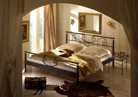 Nábytek ATIKA s.r.o. Kovová postel VERDE Povrchová úprava: stříbrná RAL 9006, Rozměr: 80 x 200 cm