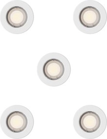 Philips - SADA 5x Podhledové svítidlo PERIDOT 1xGU10/7W/230V bílá