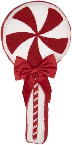 Červený dekorační polštář ve tvaru lízátka Lollipop - 25*53*4 cm