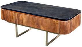 Designový konferenční stolek Daichi 110 cm mango/mramor