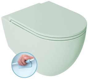 Isvea Isvea, INFINITY závěsná WC mísa, Rimless, 36,5x53cm, zelená mint, 10NF02004-2T