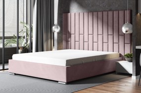 Eka Čalouněná postel LANA 140 x 200 cm Barva látky Trinity: (2310) Růžová, Úložný prostor: S kovovým rámem úložného prostoru
