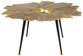 Invicta Interior Konferenční stolek Ginkgo Leafs 95cm zlato černá