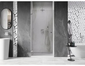 Mexen, Mexen Lunar-B výklopné sprchové dveře levé 85 cm, transparentní, chrom - 832-085-000-01-00-L