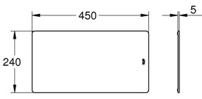 GROHE 40786L00 - Skleněné prkénko 450 × 240 × 19 mm bílá