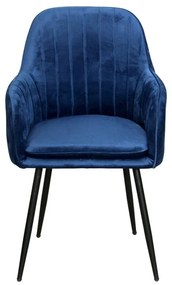 Idea nábytek Jídelní židle DELTA modrý samet