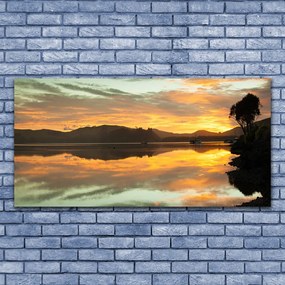 akrylový obraz Voda Hory Krajina 120x60 cm