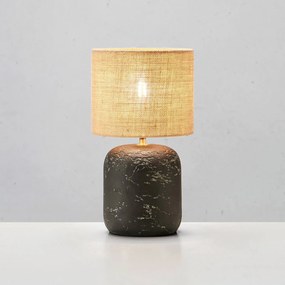 Stolní lampa Montagna, beton, juta, výška 45 cm