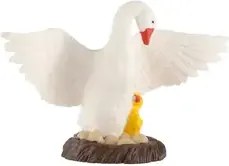 ZOOTED Figurka Husa domácí s mládětem / Plast / 12 cm / od 3 let