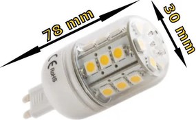 Foreverlight Žárovka 24 LED SMD5050 teplá bílá G9 230V 5W
