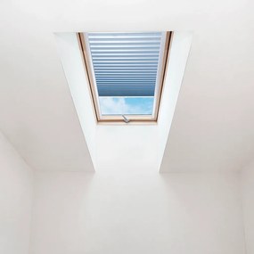 Roleta Plisé na střešní okna, Průsvitná, Světle modrá, P 017 , 40 x 60 cm