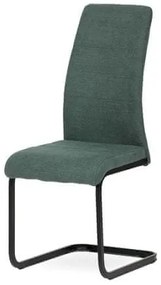 Autronic Moderní jídelní židle Židle jídelní, zelenomodrá látka, kovová pohupová podnož, černý kov (DCL-414 GRN2)