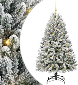 Umělý vánoční stromeček 150 cm 150 LED Teplá bílá PVC a ocel 3395743