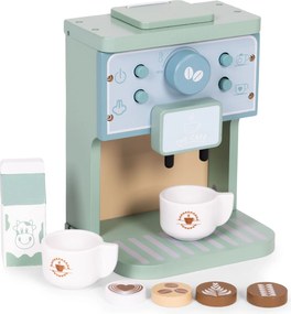 Dřevěný kávovar pro děti ESPRESSO modrý