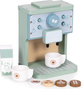 Dřevěný kávovar pro děti ESPRESSO modrý