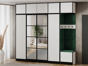 Šatní skříň s nástavcem EDEN 15 bílý + zelený