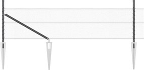 Hexagonální plot s podpěrou 100 x 0,5 m Ocel potažená PVC Šedá 3353295