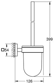 GROHE 40977000 - Souprava na čištění toalety START CUBE lesklý chrom