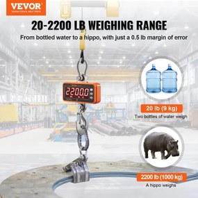 Digitální jeřábová váha, 1000 kg, průmyslová těžká závěsná váha s dálkovým ovládáním