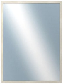 DANTIK - Zarámované zrcadlo - rozměr s rámem cca 60x80 cm z lišty KASETTE bílá prodřená (2756)
