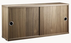 Skříňka pro modulární regálový systém's posuvnými dveřmi String System