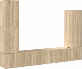 4dílný set TV skříněk dub sonoma kompozitní dřevo 3114632