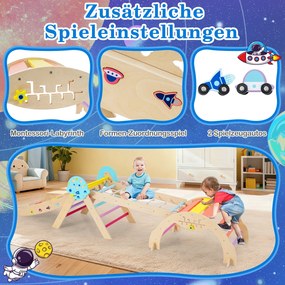 Costway 9 v 1 Montessori prolézačka sada s lezeckým obloukem a horolezeckým