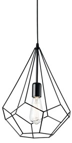 Závěsné svítidlo Ideal Lux Ampolla-3 SP1 nero 148175 černé 30cm