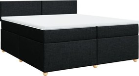 Box spring postel s matrací černá 200x200 cm textil 3289082