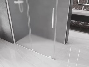 Mexen Velar, sprchový kout s posuvnými dveřmi 150 x 80 cm, 8mm sklo námraza, bílá matná, 871-150-080-31-20