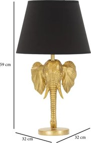 Stolní lampa Elephant 59 cm černo-zlatá
