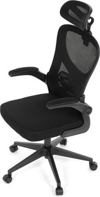 Ergonomická kancelářská židle ALEXANDRE - černá síťovina