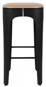 Barová židlička Up-High, WLL, černá White Label Living 1500240