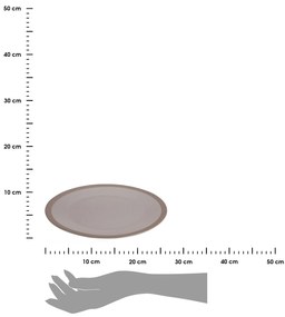 Kameninový talíř Clay, (fi) 26,5 cm, béžový