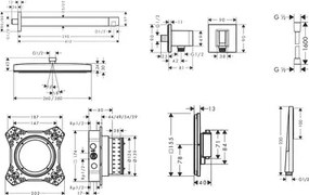 Hansgrohe ShowerSelect Comfort E / Sprchový set / Termostat pod omítku