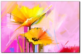 Obraz na plátně - Abstraktní malba, jarní květiny reprodukce 1269A (75x50 cm)