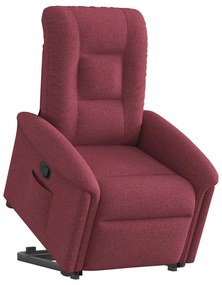 Zvedací polohovací křeslo vínové textil 3303257