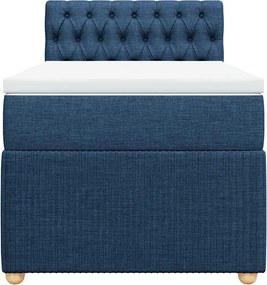 Box spring postel s matrací modrá 90x200 cm textil 3287352