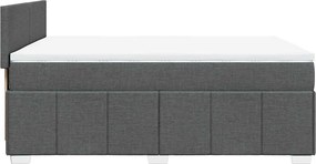 Box spring postel s matrací tmavě šedý 140 x 190 cm textil 3287057