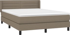 Box spring postel s matrací taupe 140x190 cm textil 3129789