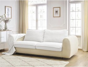 Bílá pohovka na každodenní spaní/rozkládací 236 cm Archimede – Bobochic Paris