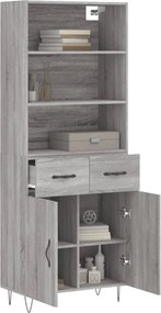Skříň highboard šedá sonoma 69,5 x 34 x 180 cm kompozitní dřevo 3200551