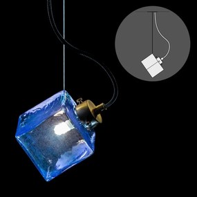 Moderní závěsné svítidlo DANCING CUBE-DARK BLUE-MB (Kotva do sádrokartonu) - ARTGLASS