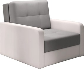 IDZ Pohovka TOP I, 104 cm Barva látky: Světle šedá a bílá Eko kůže (Bahama 31 + Soft 17)