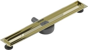 Mexen Flat 360, tělo žlabu s rotačním sifonem 70 cm, zlatá lesklá, 1540070