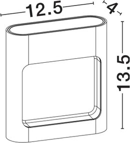 Nástěnné LED svítidlo NOVA LUCE TALL 9W 3000K IP65 9030863
