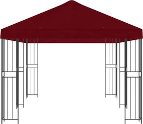 Zahradní altán 6 x 3 m Vínová Polyester a ocel 190 gsm 3375992